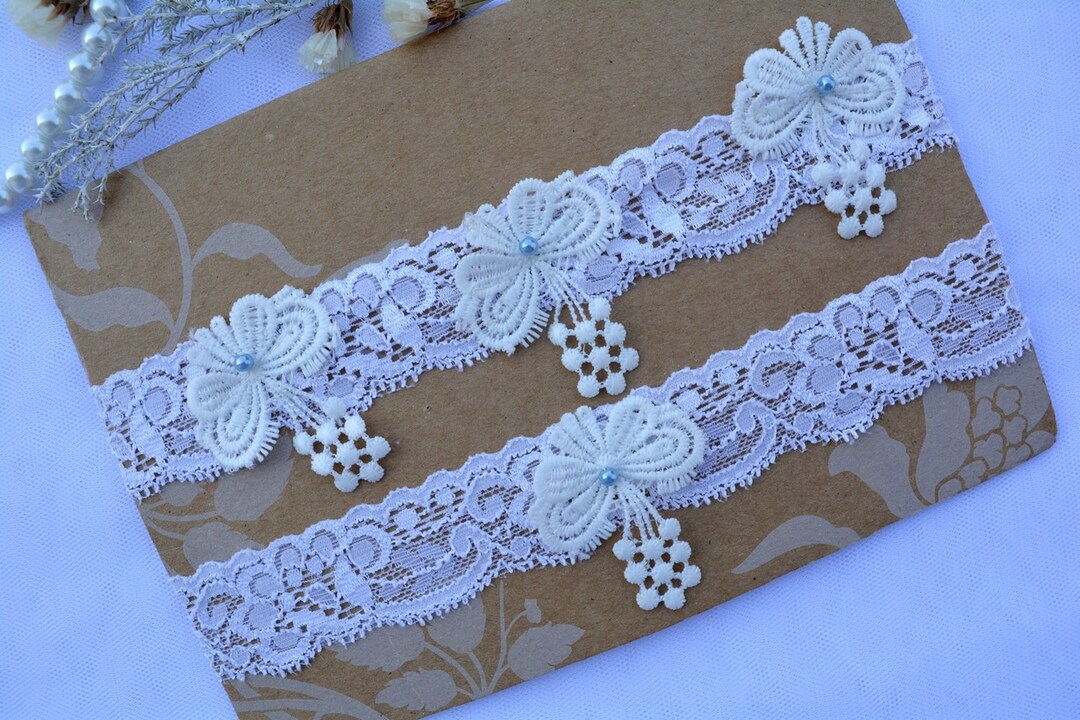 Blanco liga conjunto novias bridal garter blanco, boda liga conjunto ...