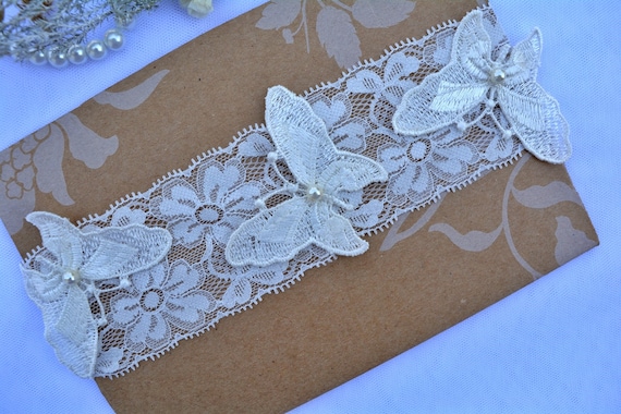 Ivory Lace Wedding Garter Set Lingerie for Bride Bridal Ivory - Etsy
