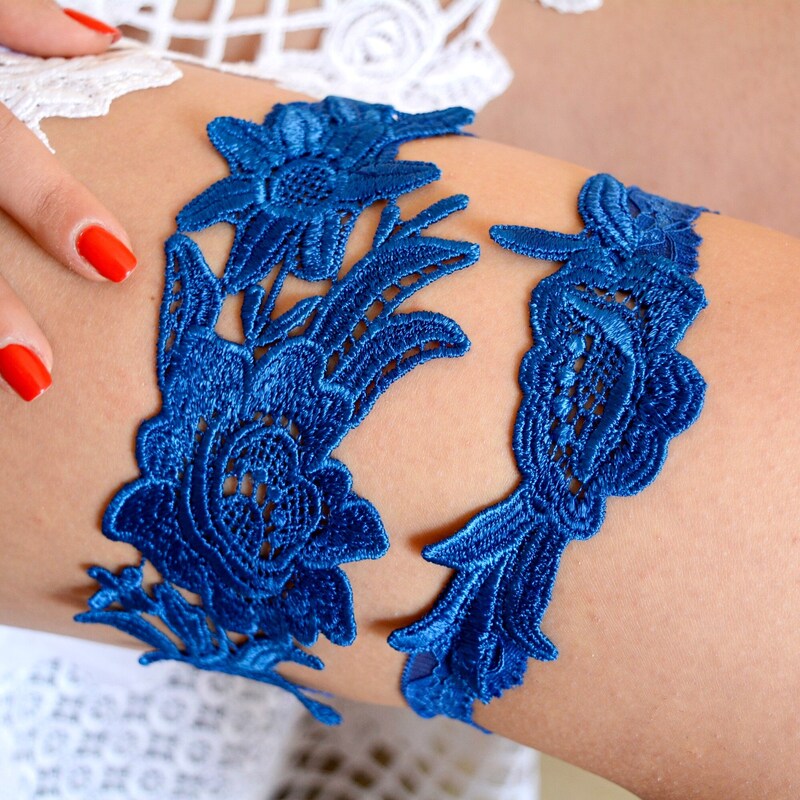 Royal Blue Garter - Etsy