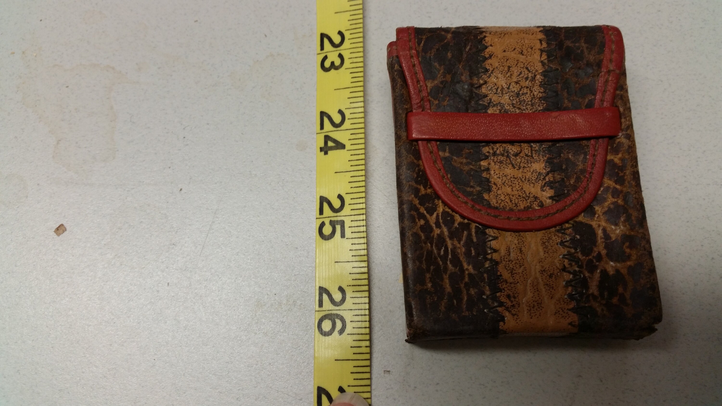 SALE Antique, snakeskin & Lizard case, red edged - Etsy.de