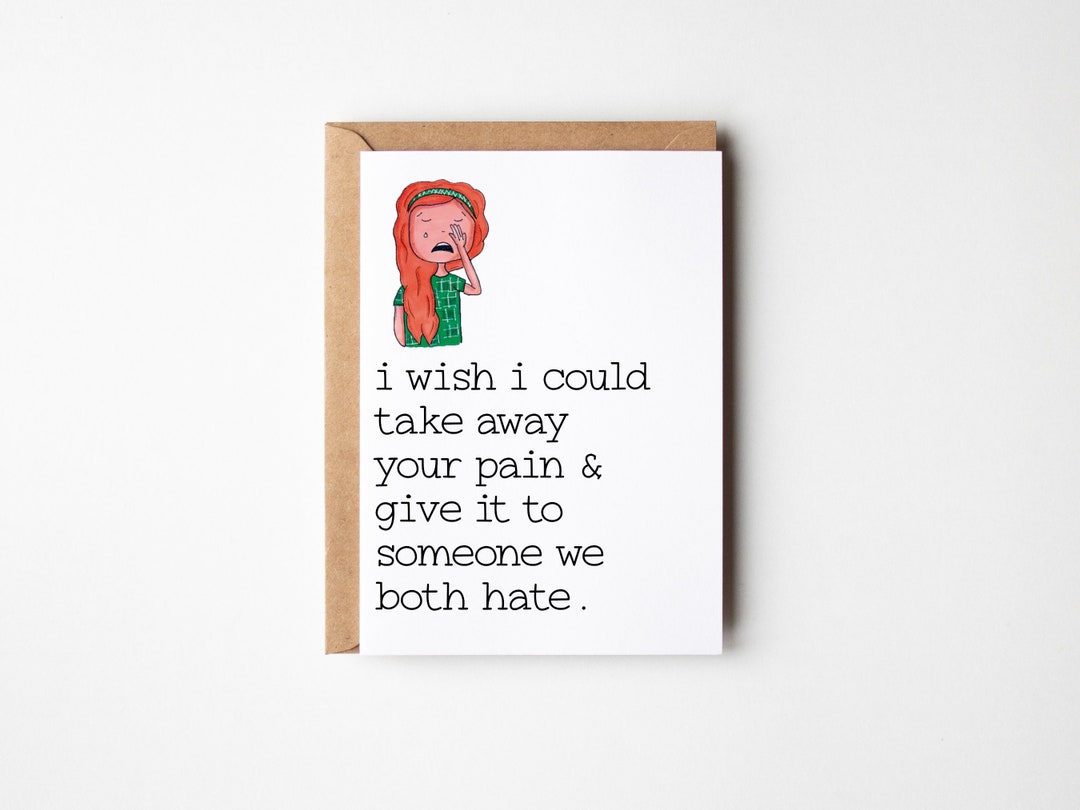 Funny Get Better Card, Get Well Card, Thinking of You Card, Feeling ...