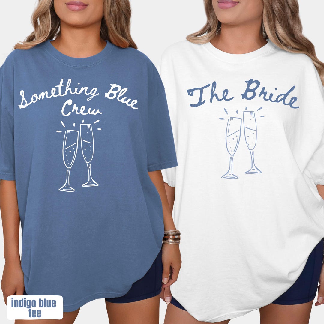 Something Blue Bridesmaid T-shirt | Bridal Party Shirt | Wedding ...