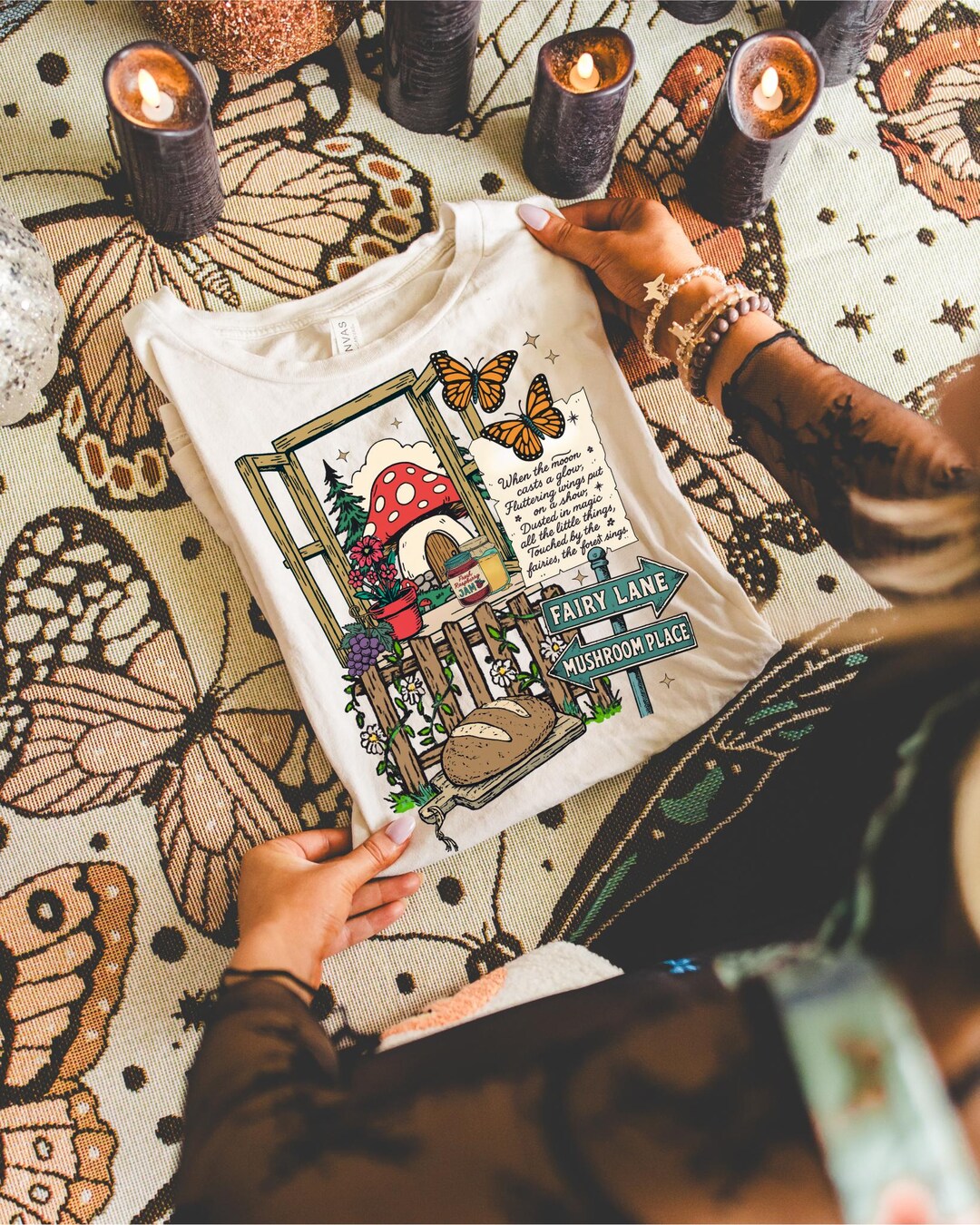 Cottagecore Fairy Cottage Tee | Mushroom House Graphic Shirt ...