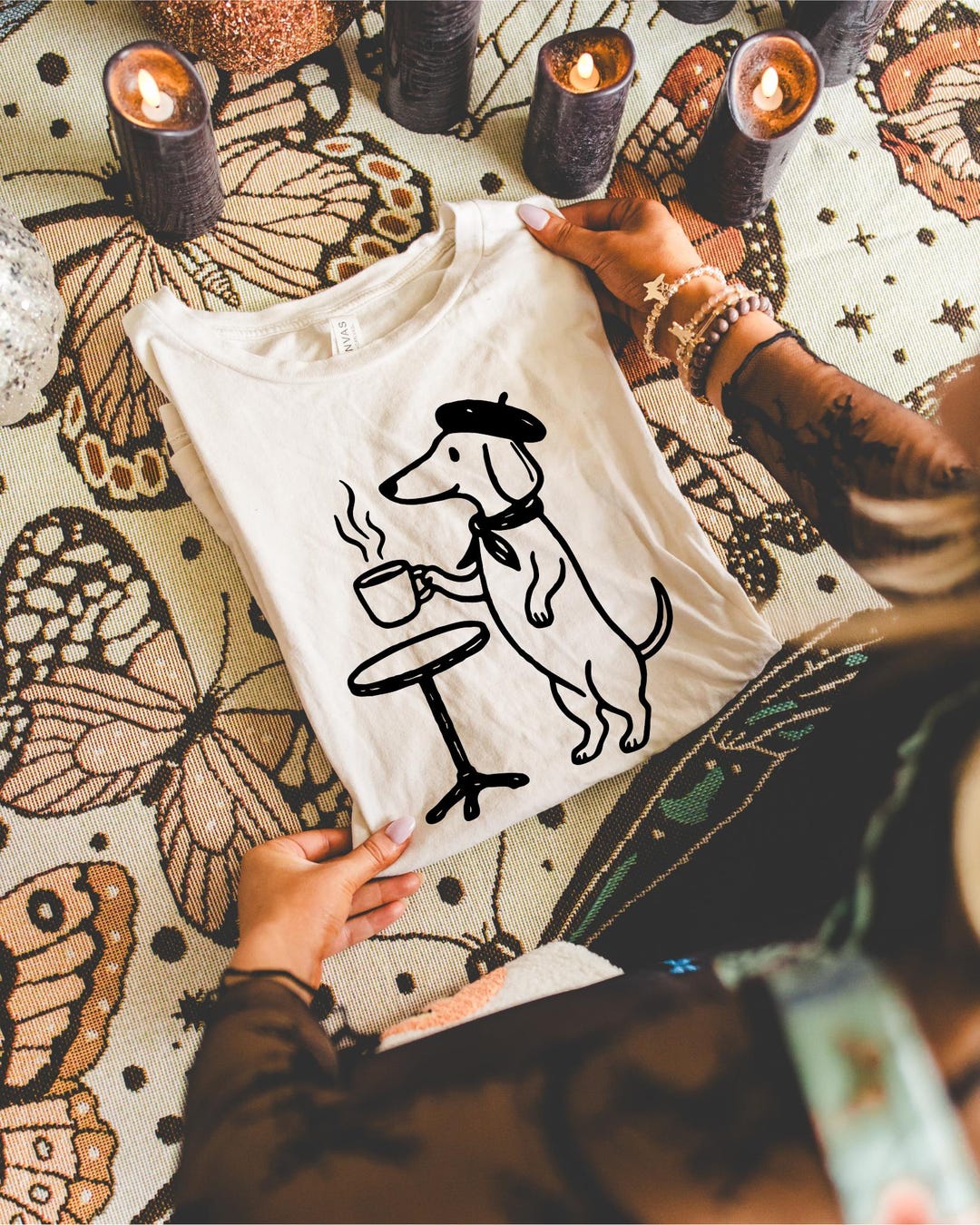 Funny Weiner Dog Shirt | Cute Coffee Dog Tee | Silly Graphic Tee ...