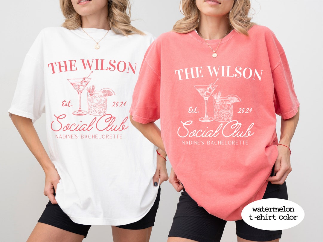 Custom Social Club Shirt, Bachelorette Shirts, Social Cocktail Club ...