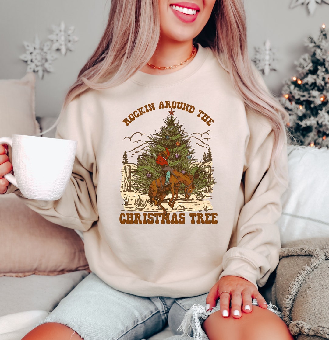 Rodeo Christmas Sweatshirt Retro Holiday Sweatshirt - Etsy