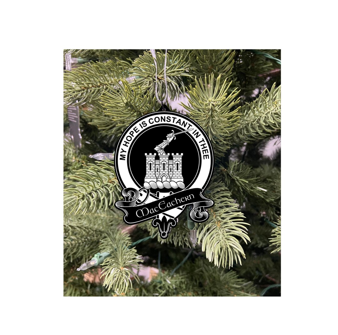 Laser Engraved Maceachern Clan Crest Christmas Ornament - Etsy