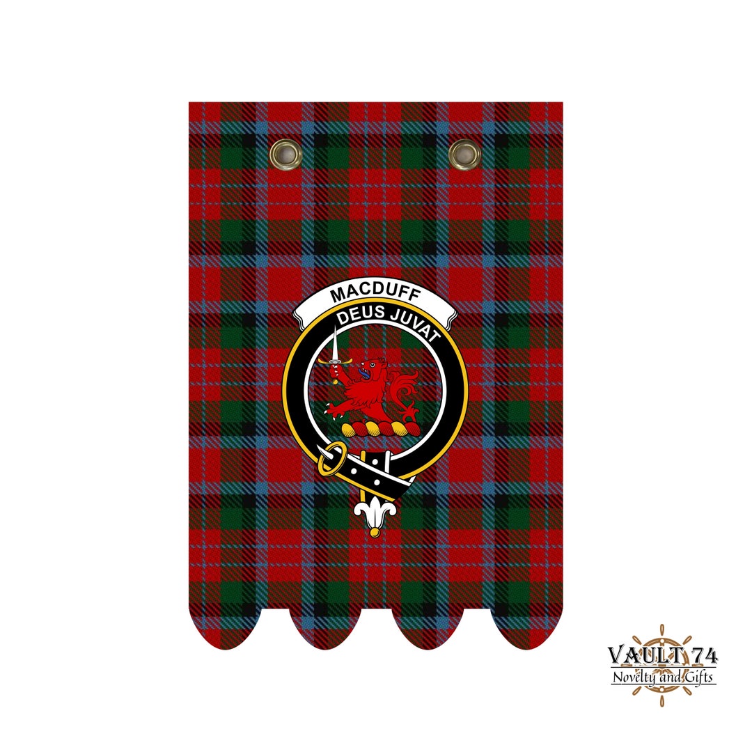 Macduff Scottish Tartan Family Crest Canvas Garden Flag - Etsy