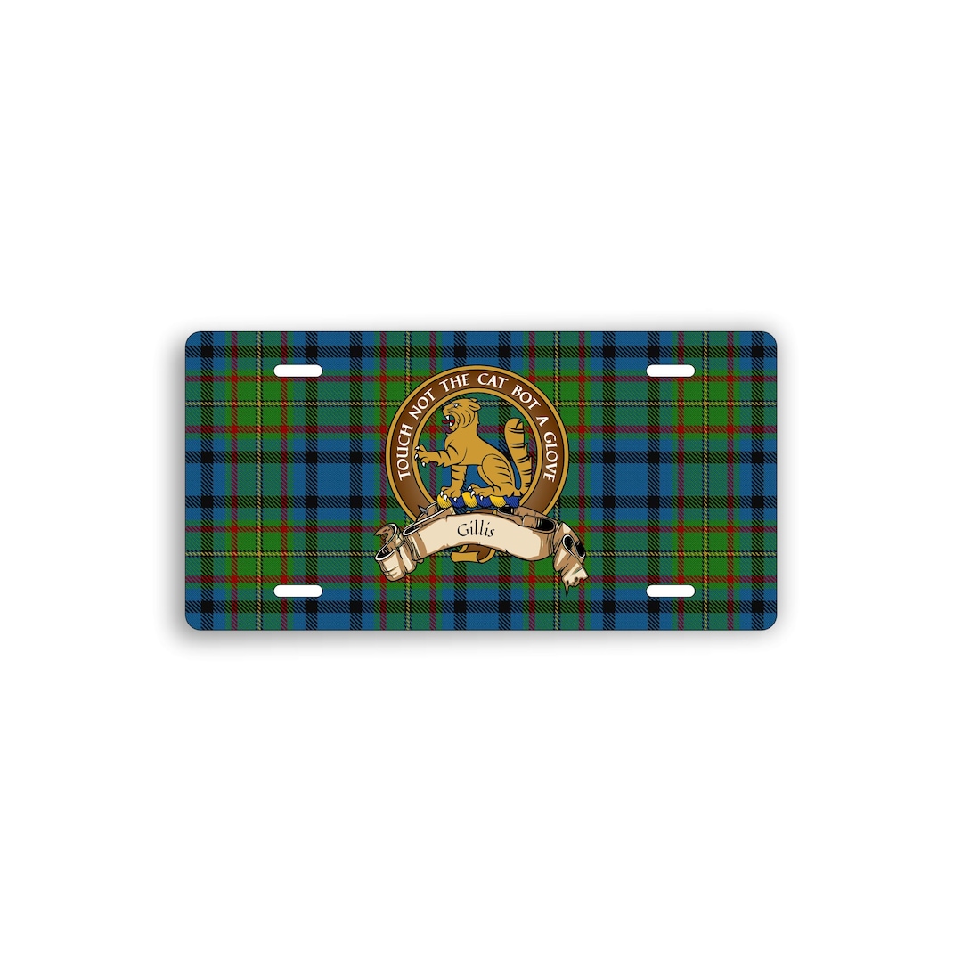 Gillis Scottish Clan Tartan Crest Novelty License Plate - Etsy
