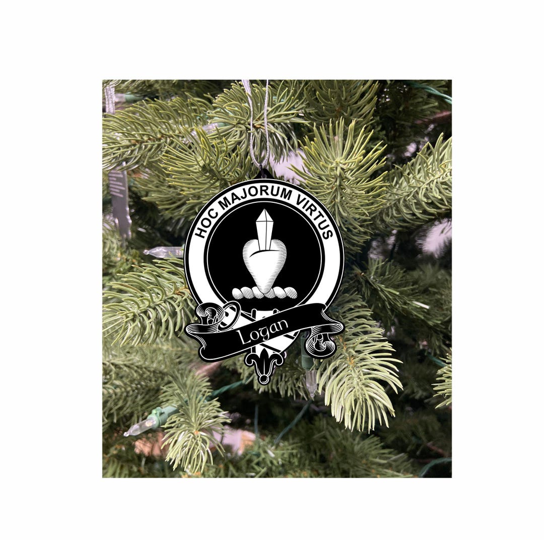 Laser Engraved Logan Family Christmas Ornament: Scottish Clan Crest - Etsy