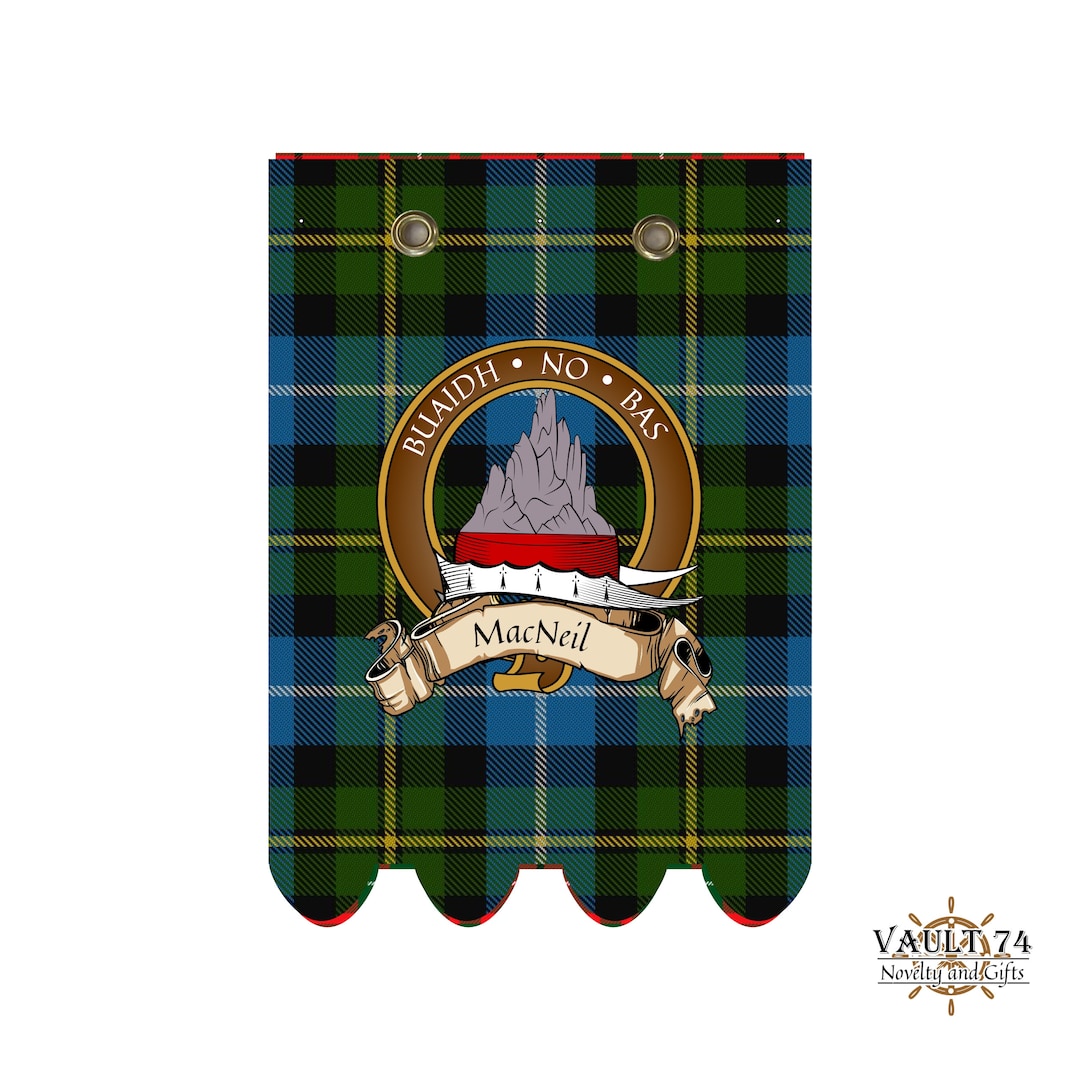 Macneil of Barra Scottish Clan Tartan Family Crest Canvas Garden Flag ...