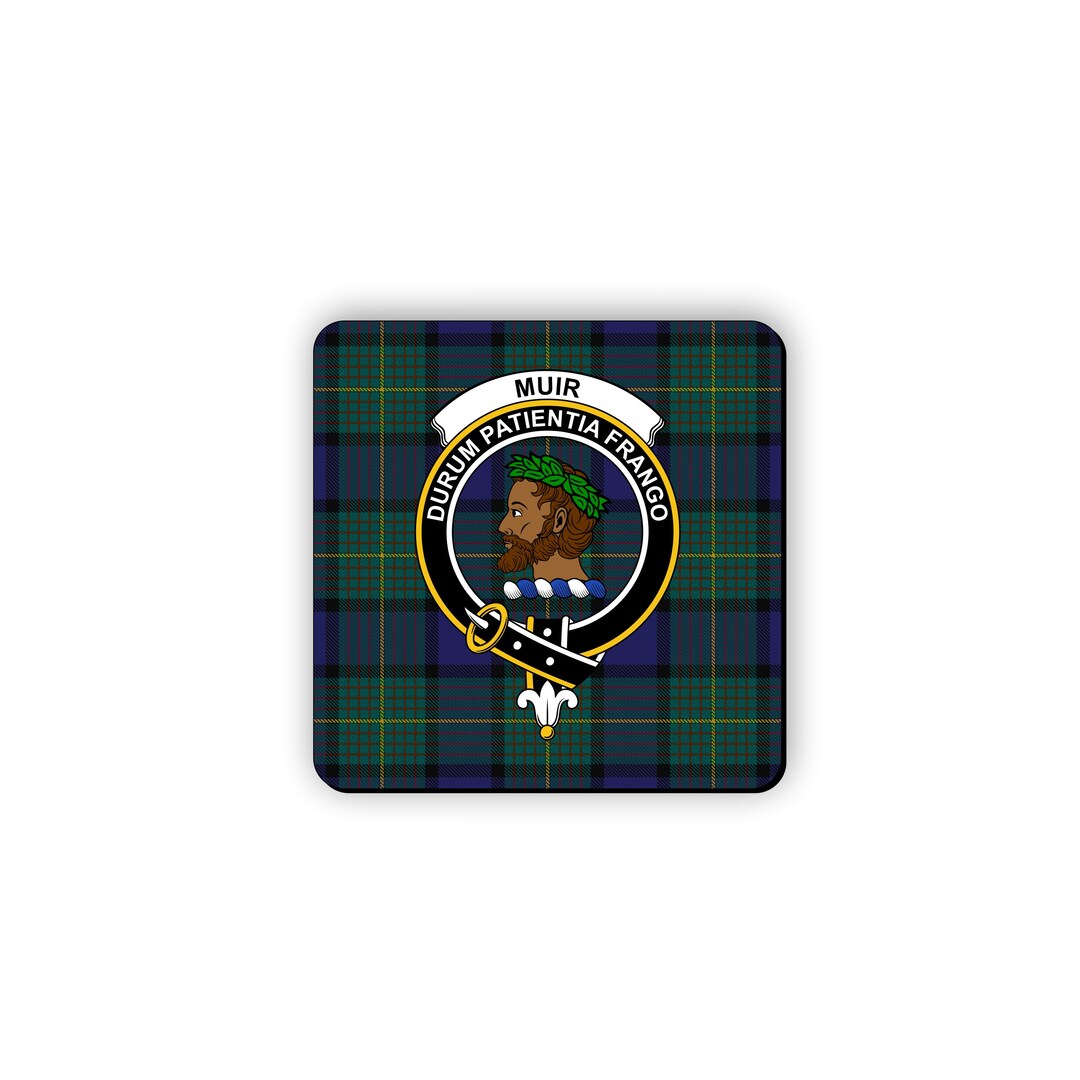 Muir Scottish Clan Tartan Motto Crest Rubber Coaster Set of 4 - Etsy