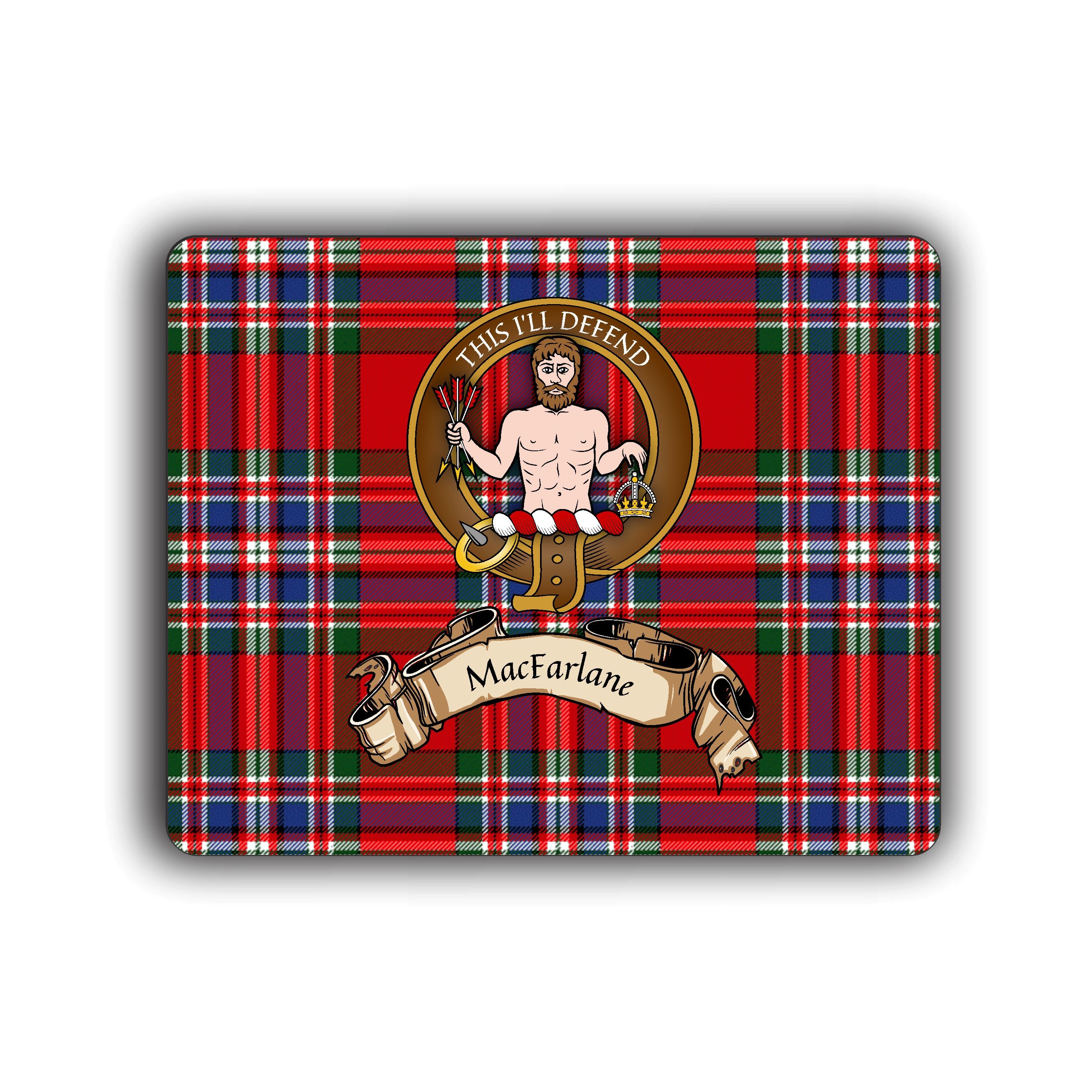 Macfarlane Scottish Clan Tartan Crest Computer Mouse Pad - Etsy Canada