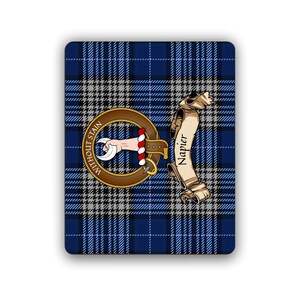 Napier Scottish Clan Tartan Crest Computer Mouse Pad - Etsy Canada