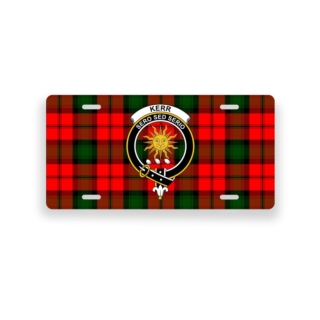 Kerr Scottish Clan Tartan Crest Novelty Plaque dimmatriculation - Etsy ...
