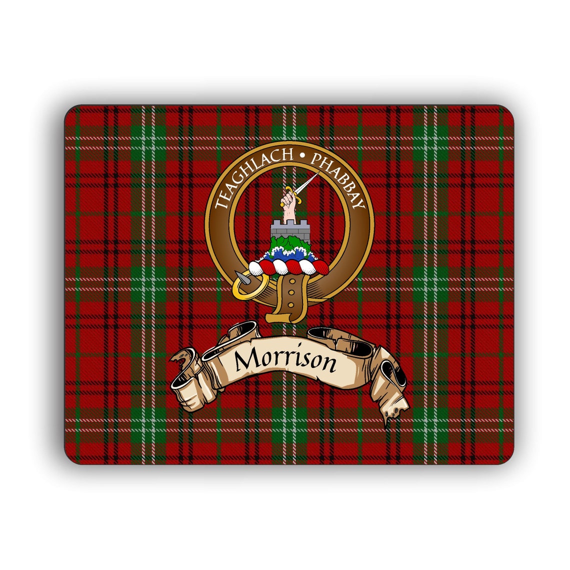 Morrison Scottish Clan Tartan Crest Computer Mouse Pad - Etsy Canada