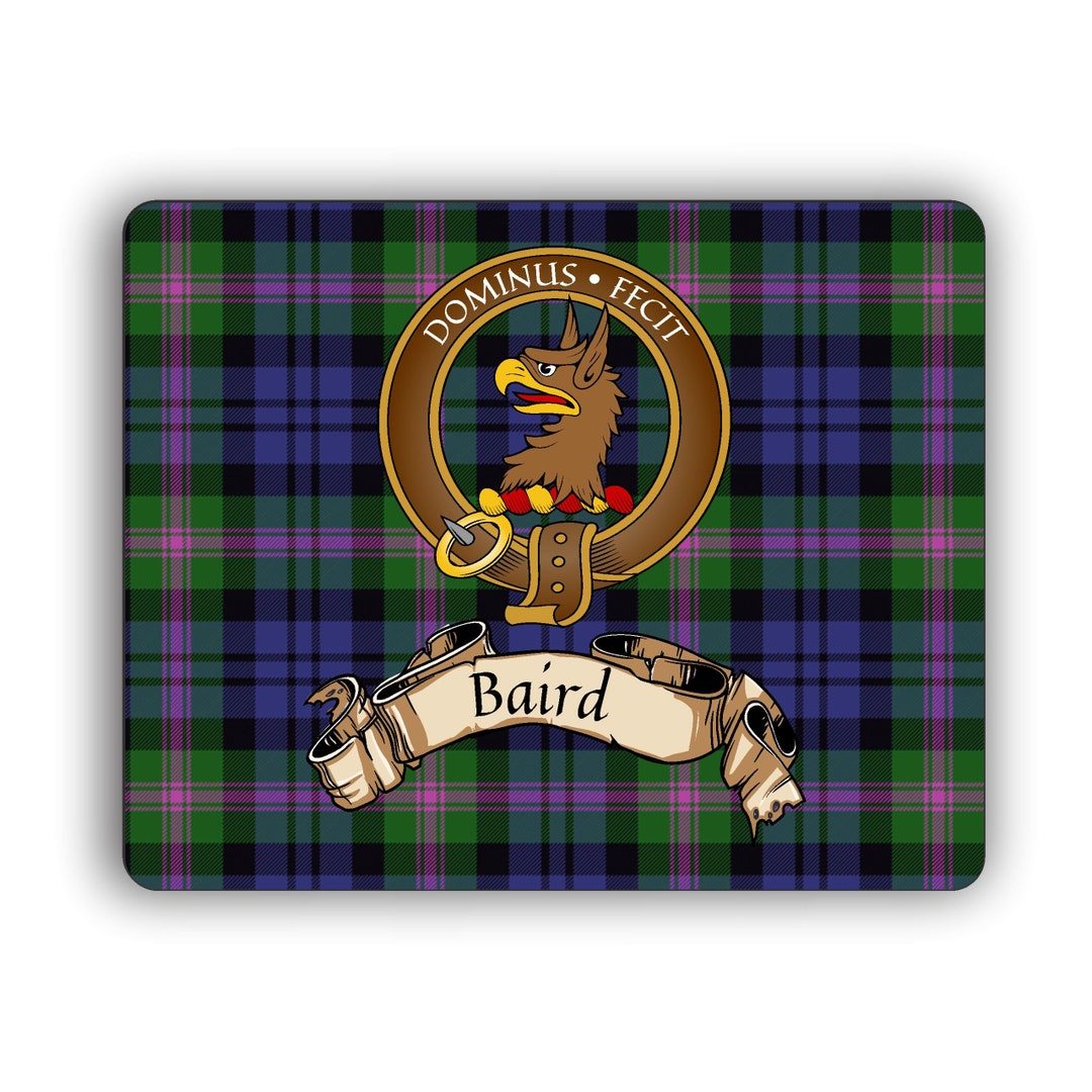 Scottish Clan Baird Tartan Crest Computer Mouse Pad - Etsy