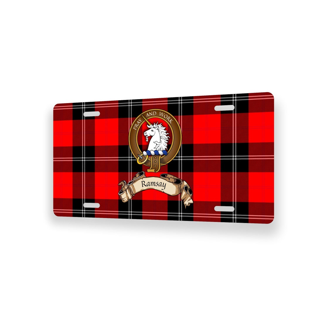 Ramsay Scottish Clan Tartan Crest Novelty License Plate - Etsy