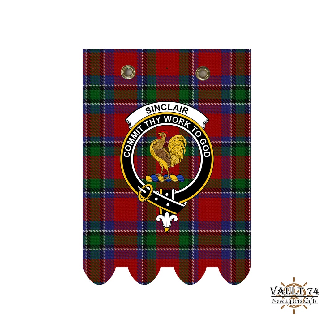 Sinclair Scottish Clan Tartan Family Crest Canvas Garden Flag - Etsy