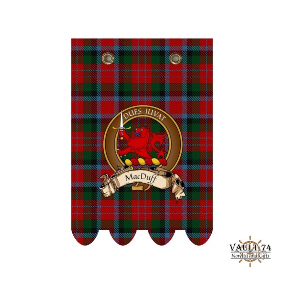 Macduff Scottish Tartan Family Crest Canvas Garden Flag - Etsy