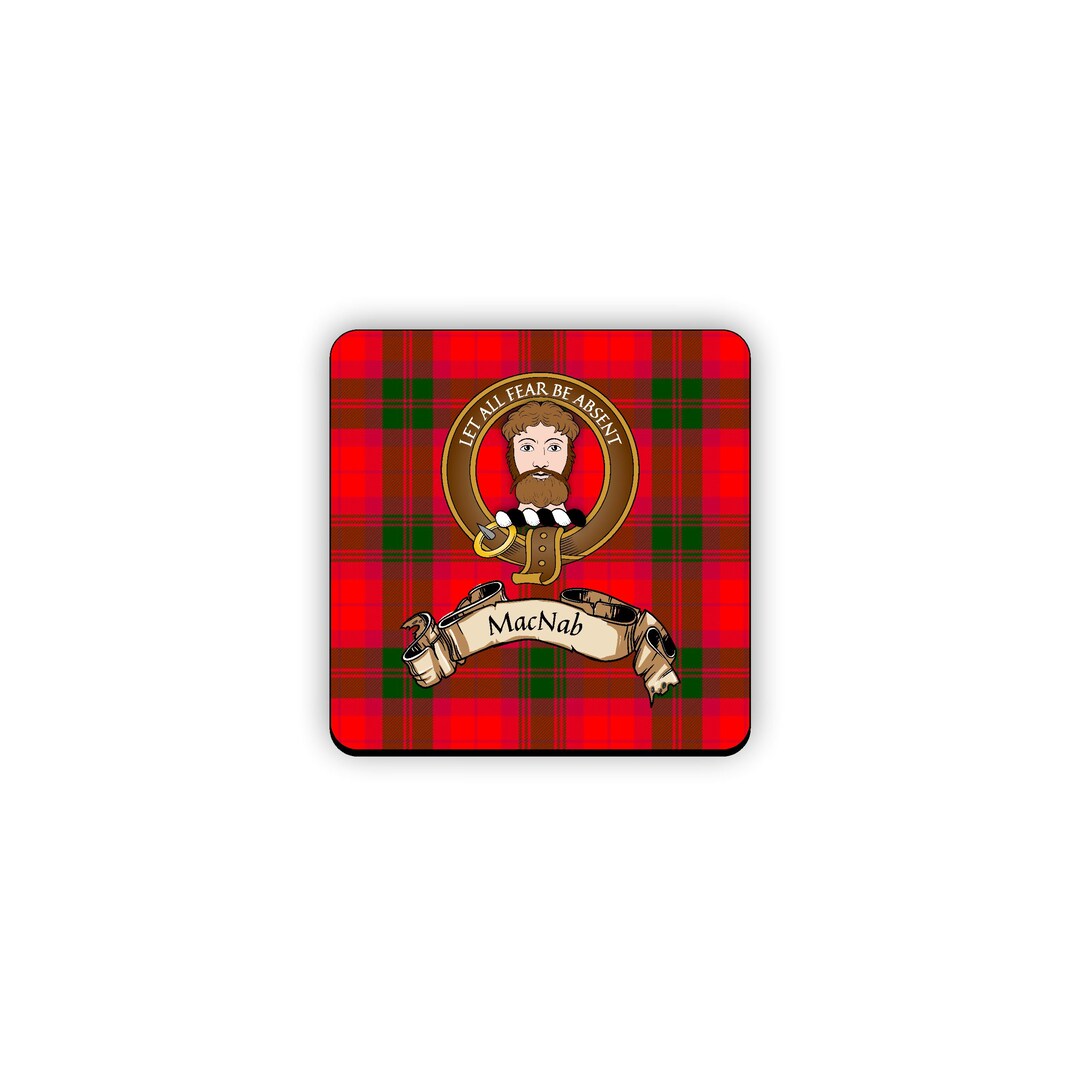 Macnab Scottish Clan Tartan Motto Crest Rubber Coaster Set of 4 - Etsy