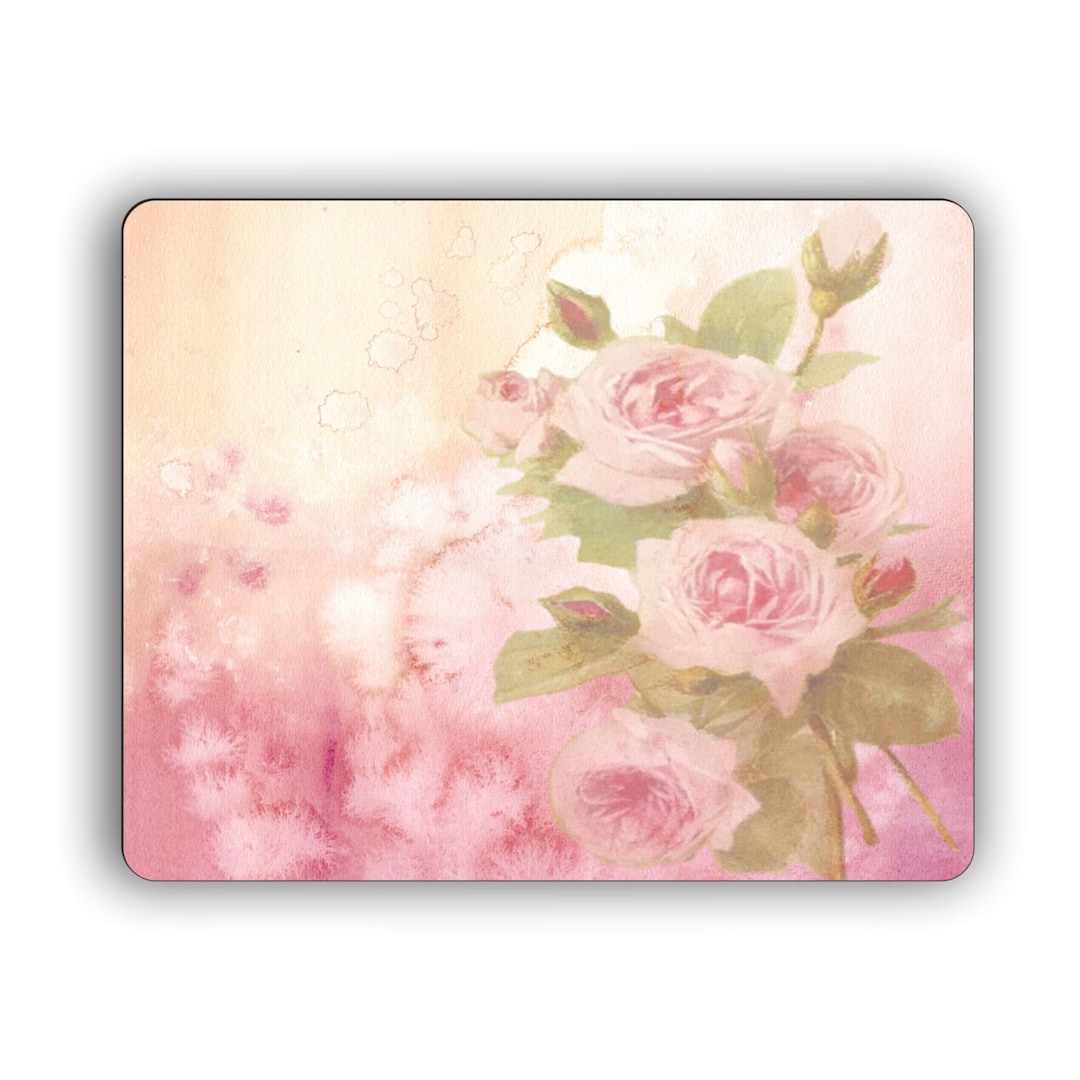 Pink Roses Art Print Mouse Pad - Etsy