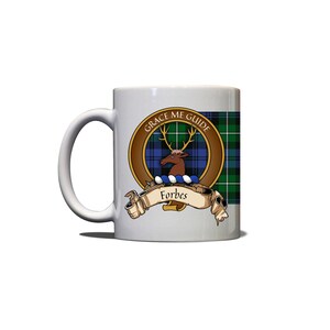 Forbes Scottish Clan Tartan Crest Motto 11oz Mug - Etsy