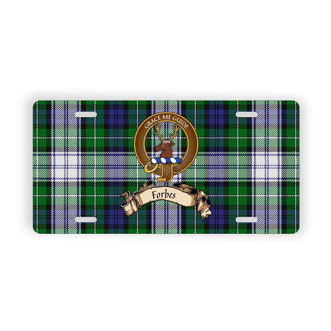 Forbes Scottish Clan Tartan Crest Novelty License Plate - Etsy