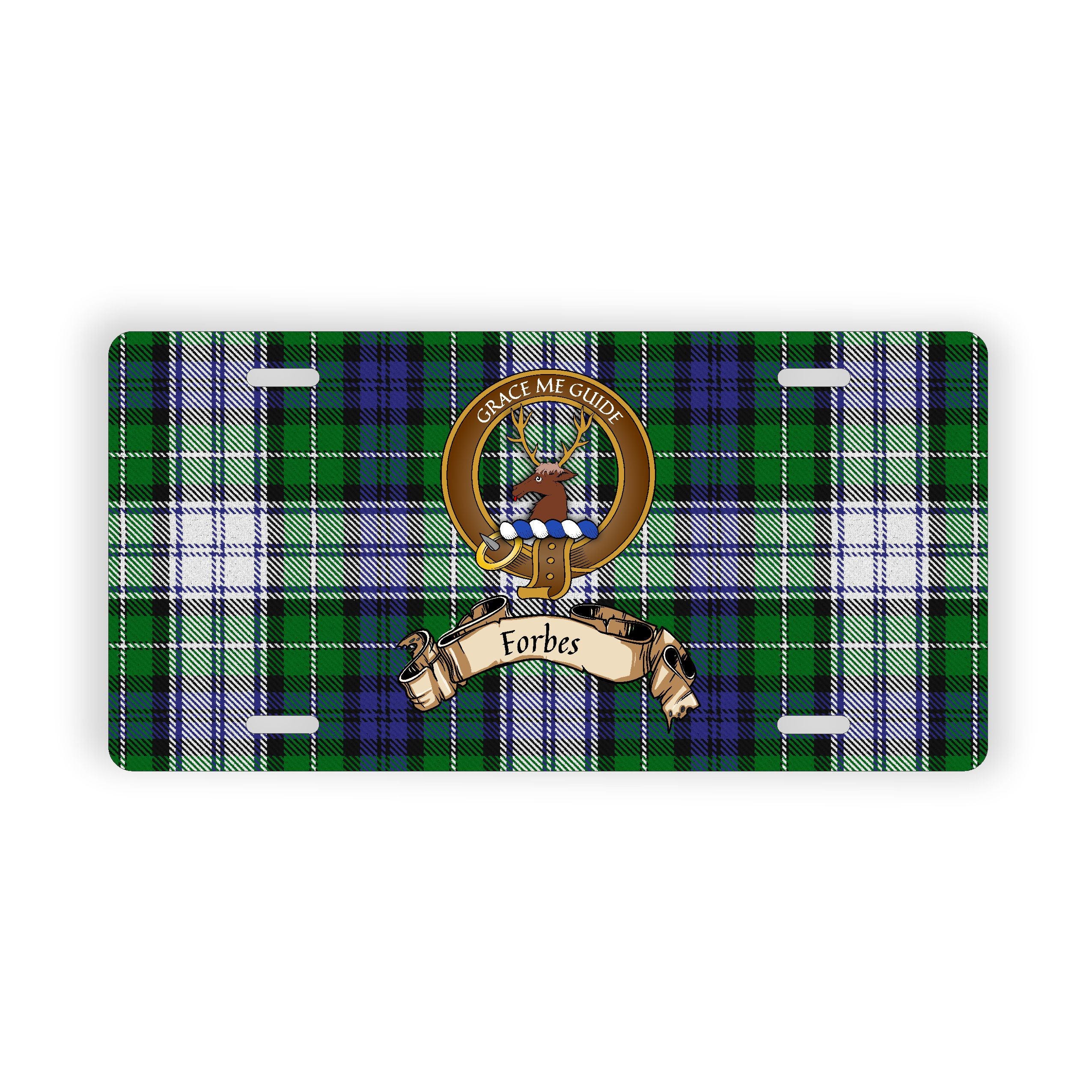 Forbes Scottish Clan Tartan Crest Novelty License Plate - Etsy