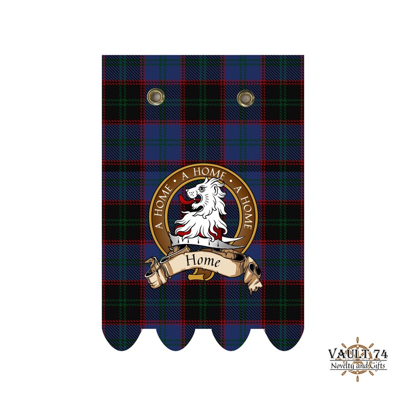 Home Hume Scottish Tartan Family Crest Canvas Garden Flag - Etsy