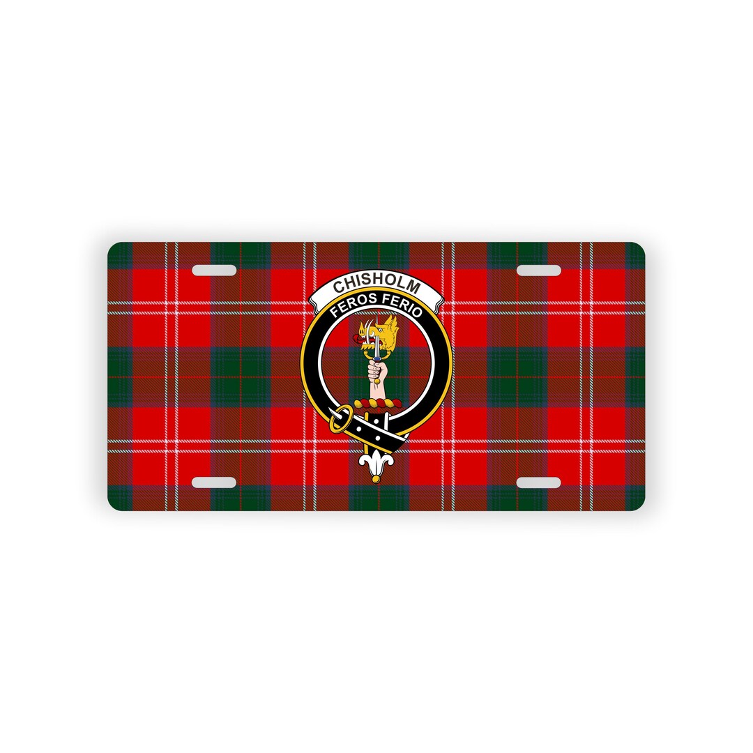 Chisholm Scottish Clan Tartan Crest Novelty License Plate - Etsy