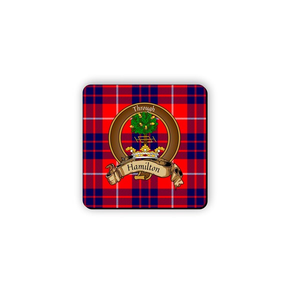 Hamilton Scottish Clan Tartan Motto Crest Rubber Base Fabric | Etsy