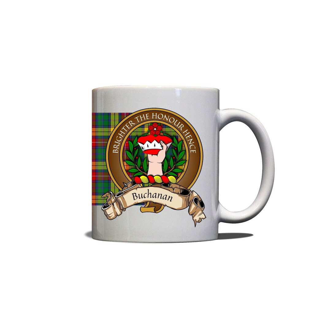Buchanan Scottish Clan Tartan Crest Motto 11oz Mug - Etsy
