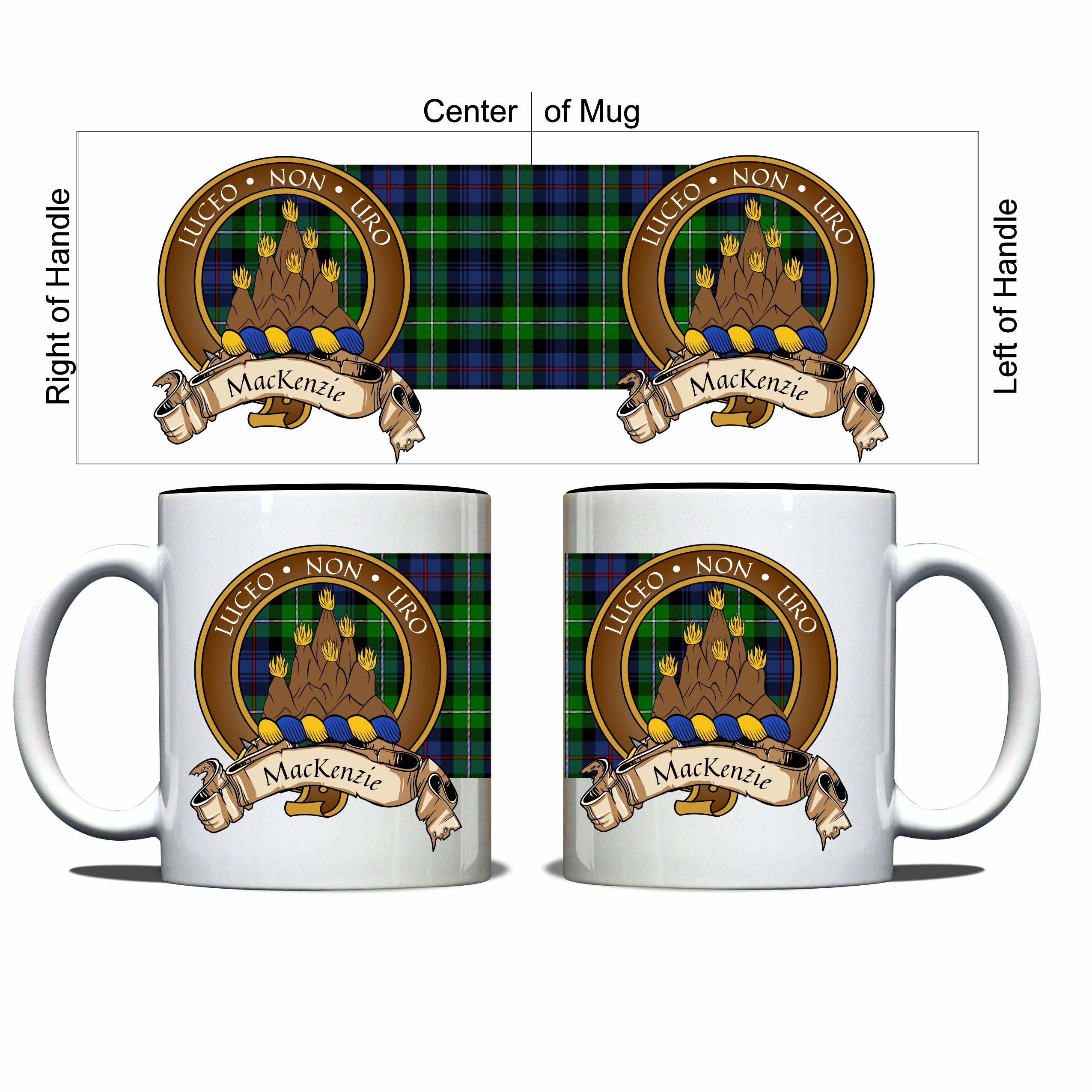 Mackenzie Scottish Clan Tartan Crest Motto 11oz Mug - Etsy