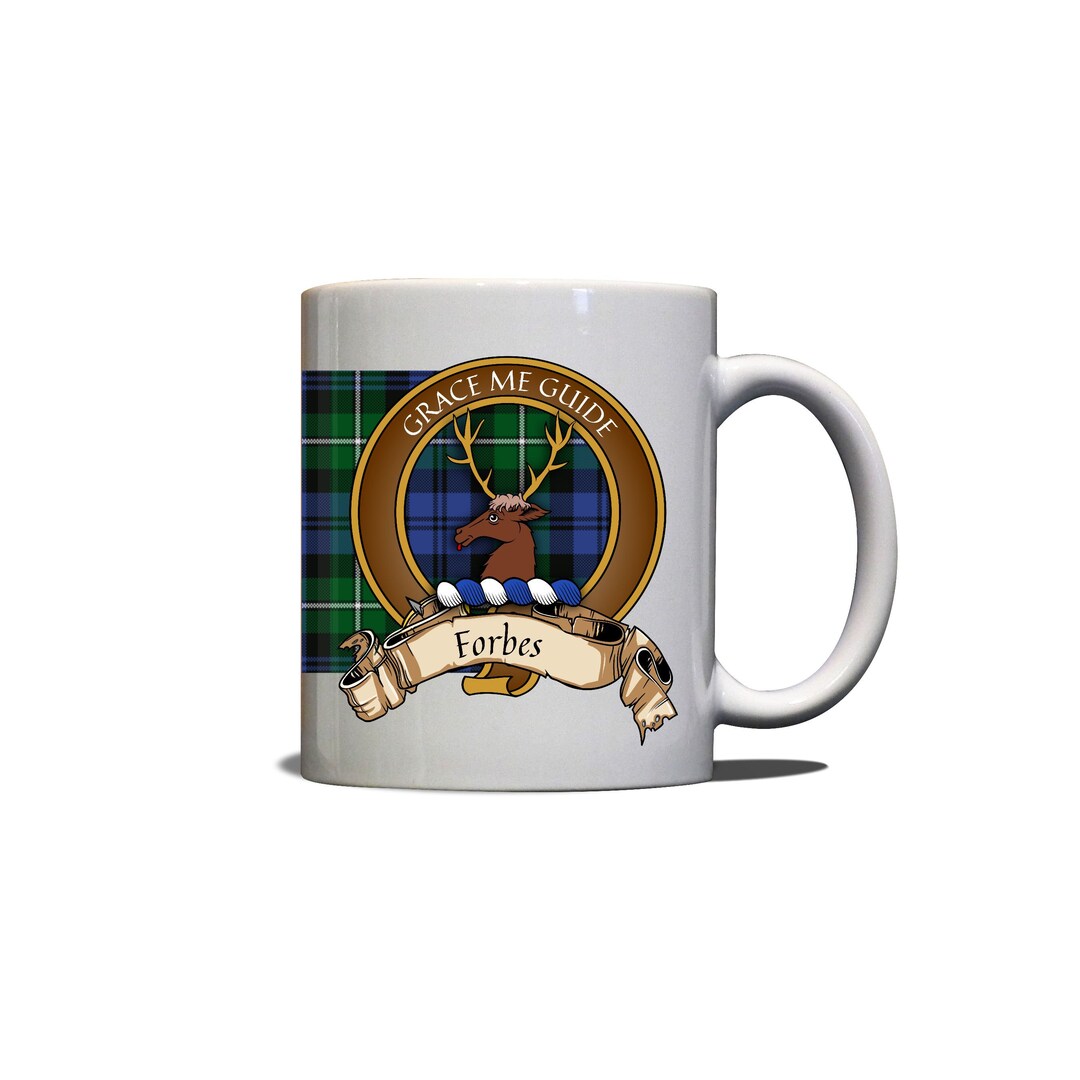 Forbes Scottish Clan Tartan Crest Motto 11oz Mug - Etsy