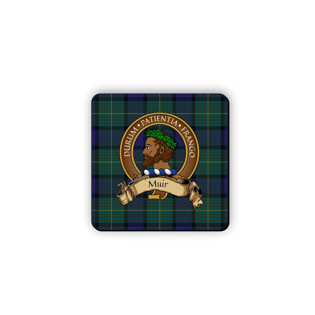 Muir Scottish Clan Tartan Motto Crest Rubber Coaster Set of 4 - Etsy UK
