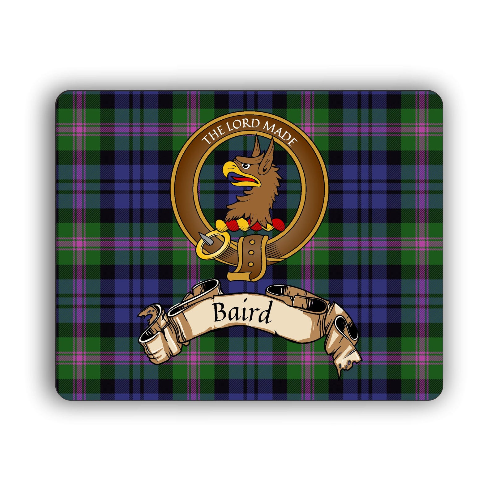 Scottish Clan Baird Tartan Crest Computer Mouse Pad - Etsy