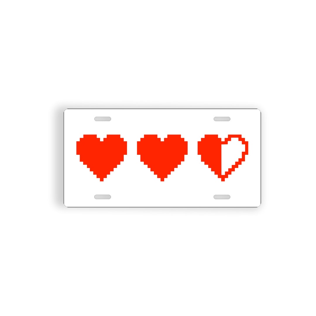 8 Bit Hearts Novelty License Plate - Etsy