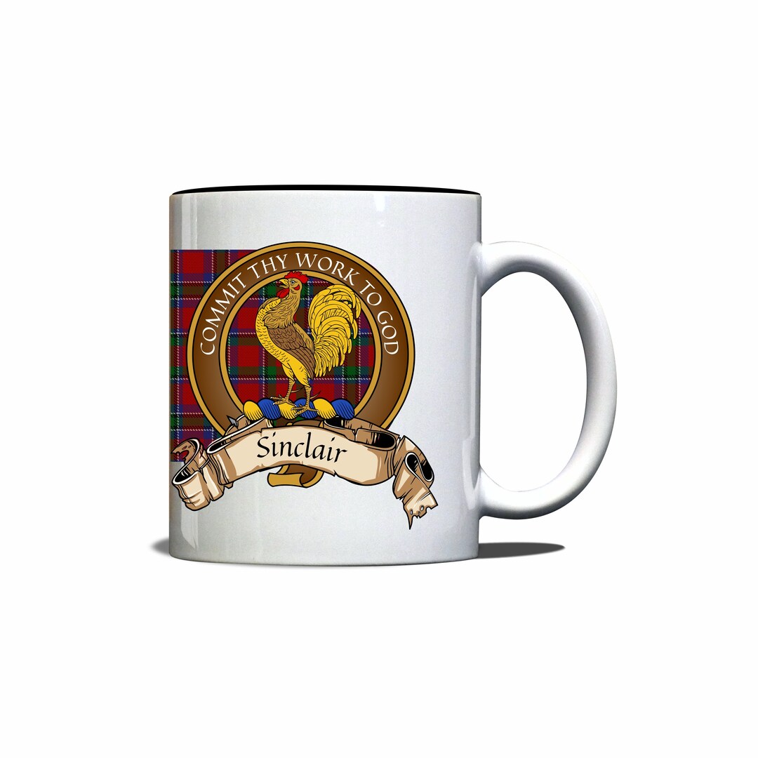 Sinclair Scottish Clan Tartan Crest Motto Mug - Etsy