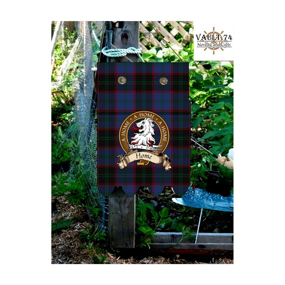 Home Hume Scottish Tartan Family Crest Canvas Garden Flag - Etsy
