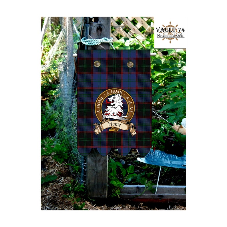 Home Hume Scottish Tartan Family Crest Canvas Garden Flag - Etsy