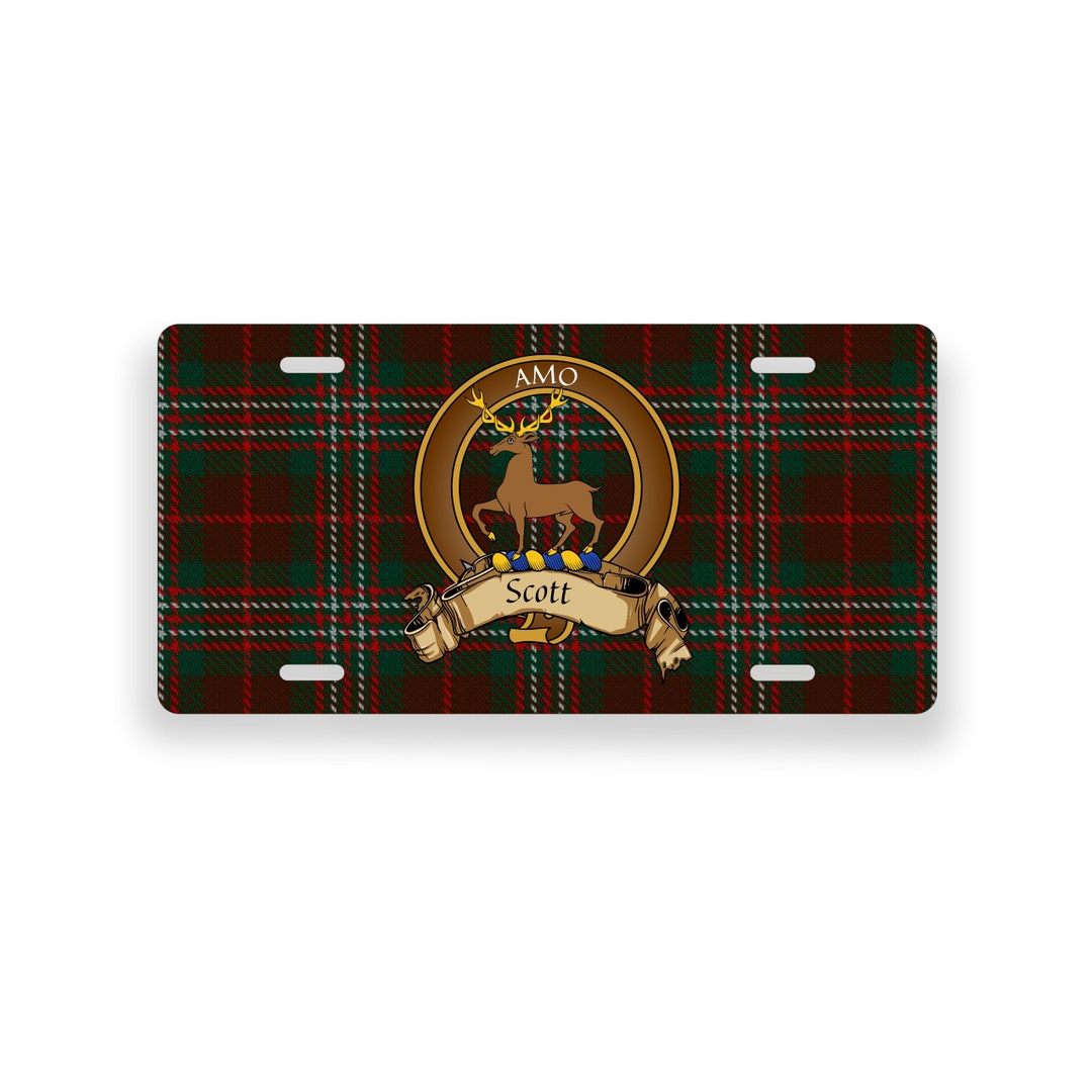 Scott Scottish Clan Hunting Tartan Crest Novelty License Plate - Etsy