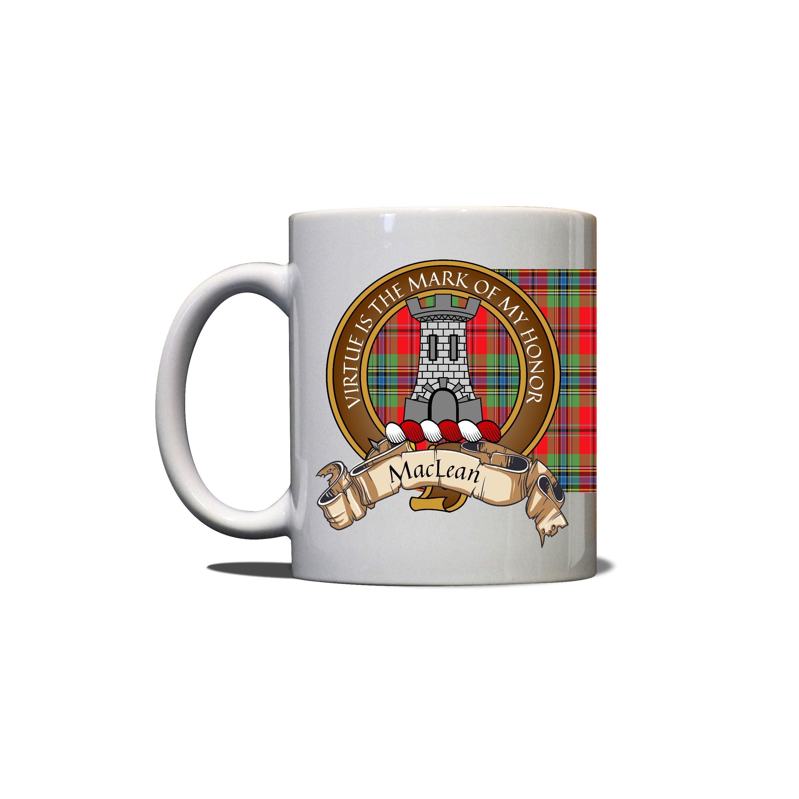 Maclean Scottish Clan Tartan Crest Motto 11oz Mug | Etsy