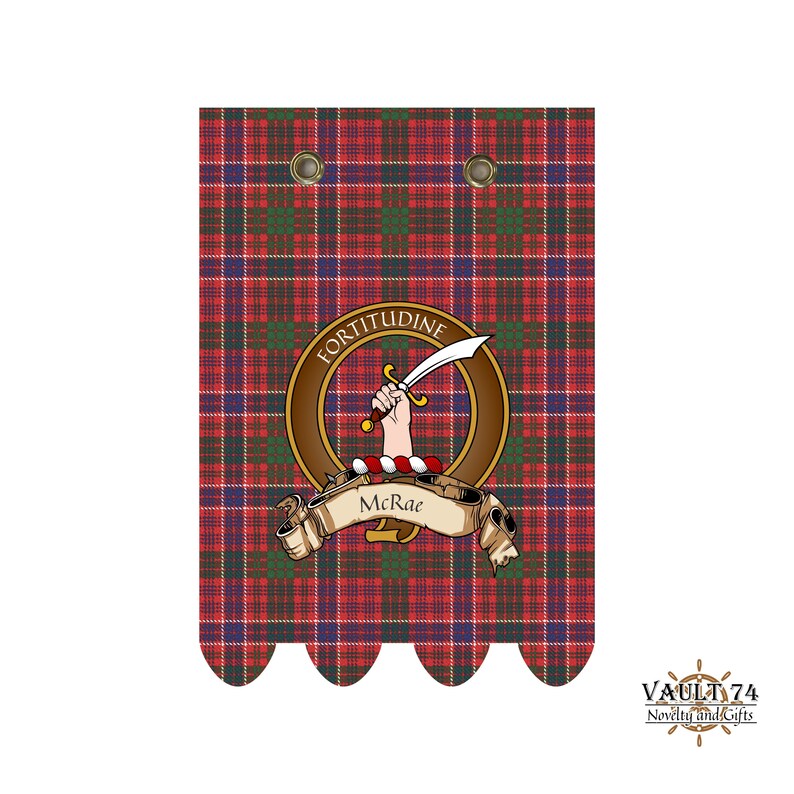 Macrae Scottish Clan Tartan Family Crest Canvas Garden Flag | Etsy