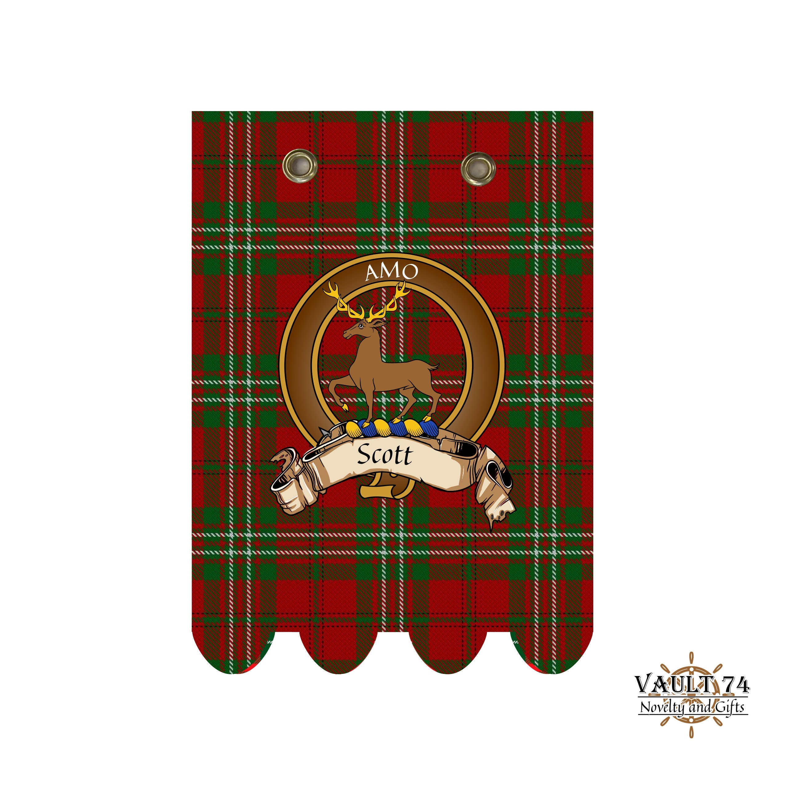 Scott Scottish Clan Tartan Family Crest Canvas Garden Flag | Etsy