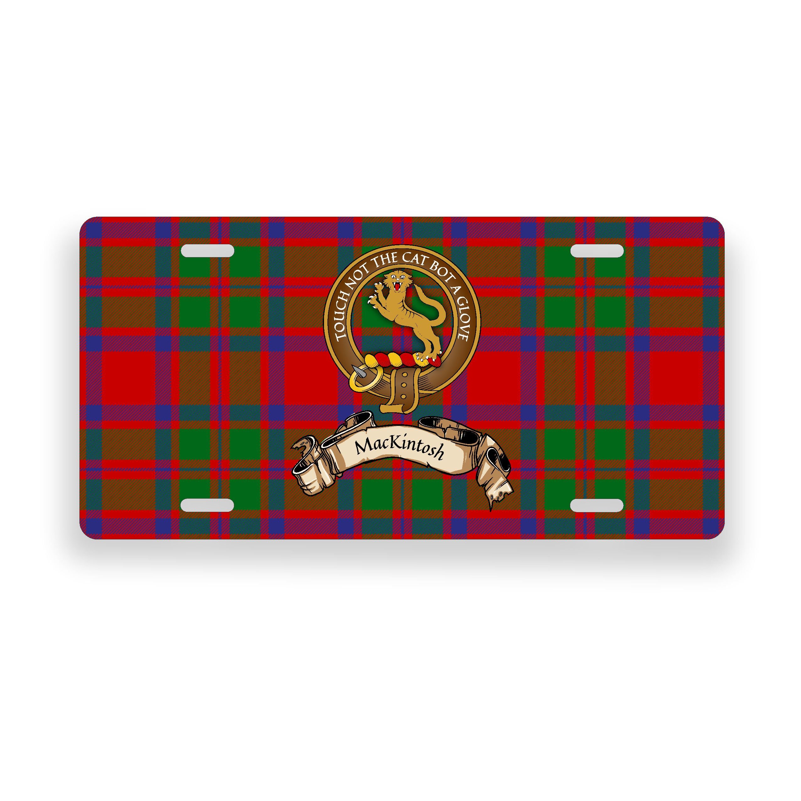 Mackintosh Scottish Clan Tartan Crest Novelty License Plate - Etsy