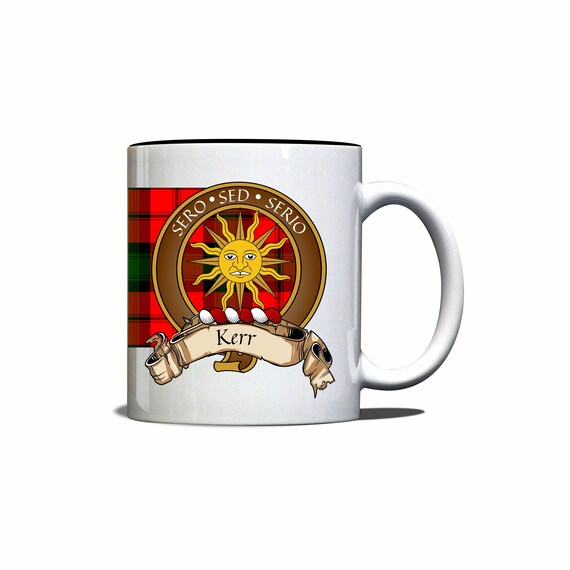 Kerr Scottish Clan Tartan Crest Motto Mug | Etsy