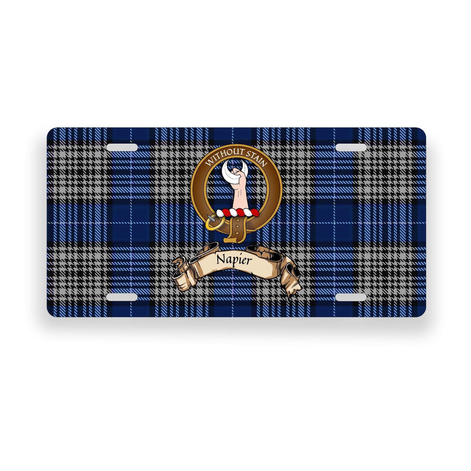 Napier Scottish Clan Tartan Crest Novelty License Plate - Etsy
