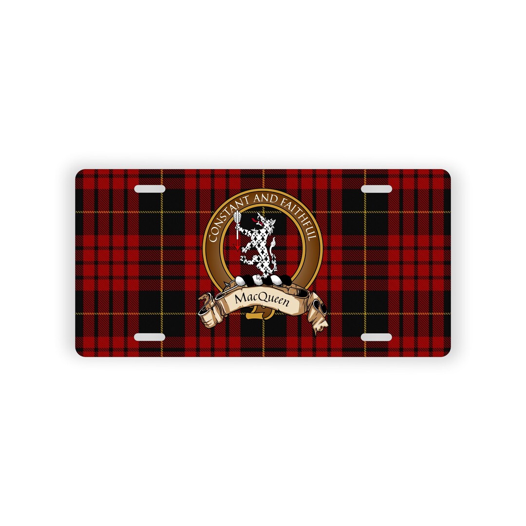 Macqueen Scottish Clan Tartan Crest Novelty License Plate - Etsy
