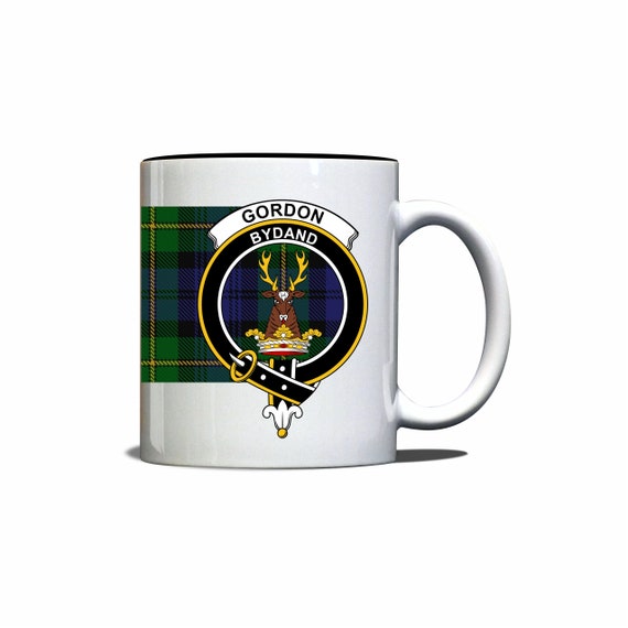 Gordon Scottish Clan Tartan Crest Motto Mug Kitchen & Dining Drink ...